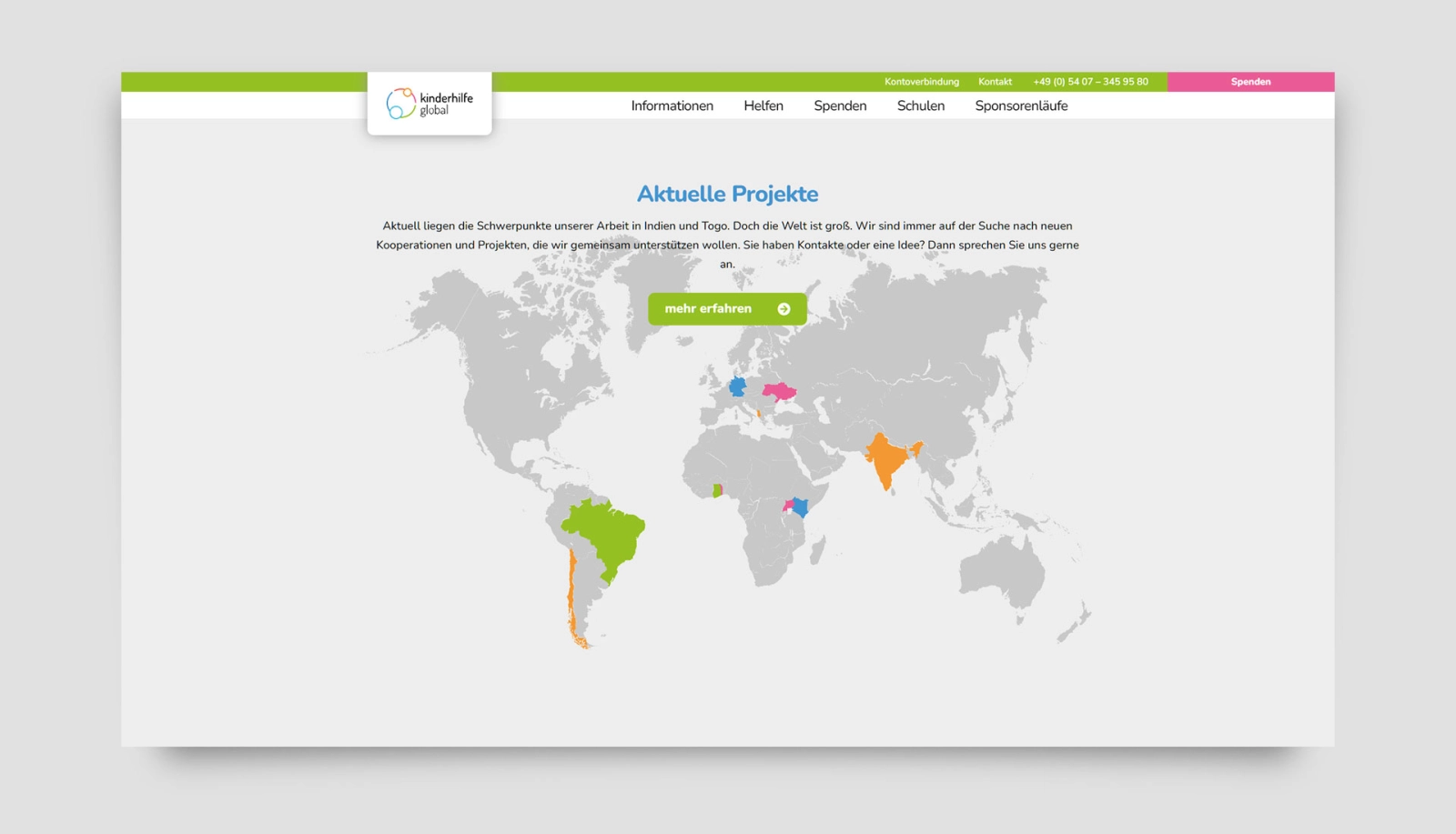 Webseitenerstellung für Kinderhilfe global e.V.